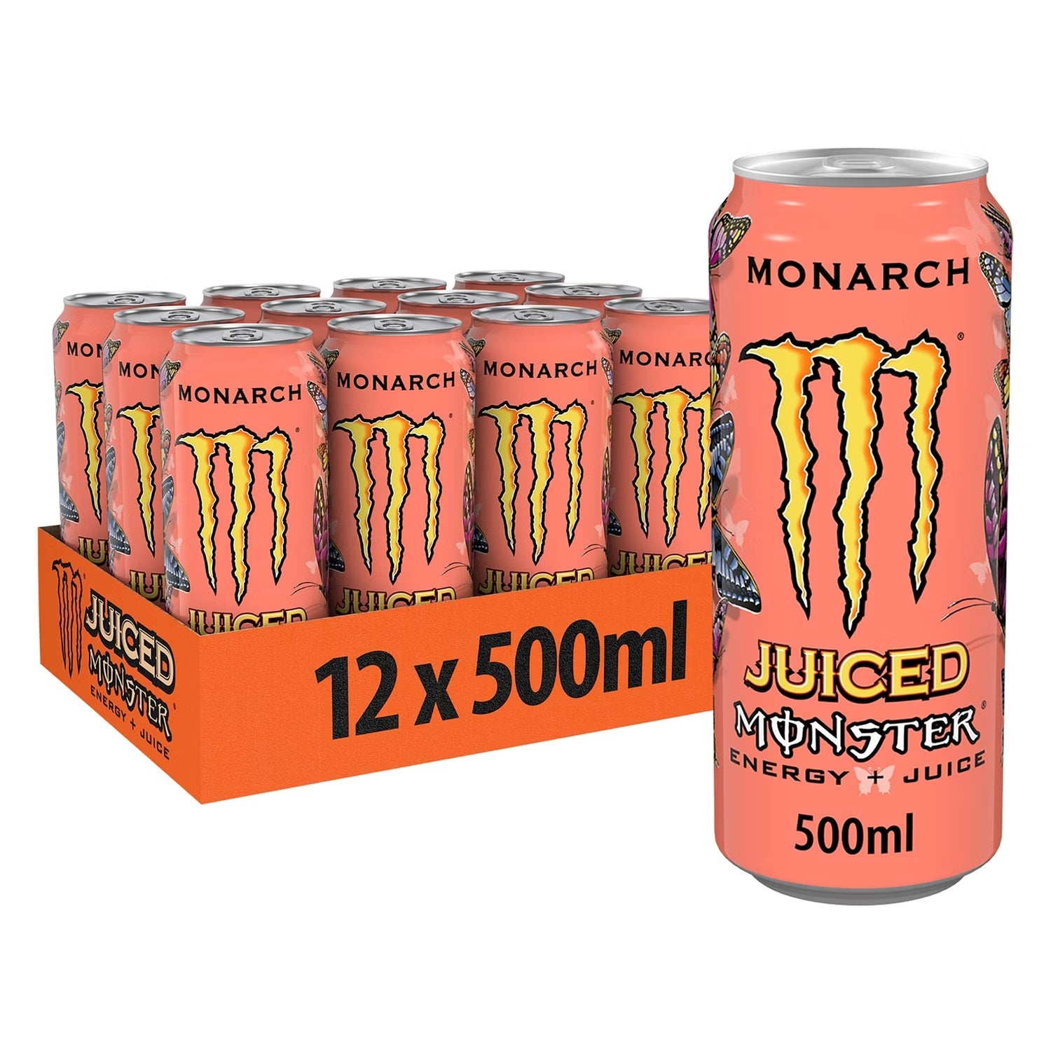 Monster Monarch Peach Nectarine Energy Drink 12x500ml | Butterfly ...