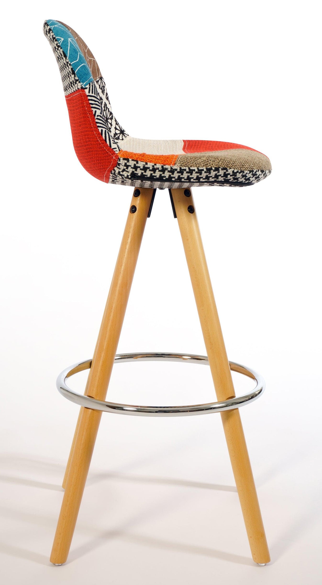 Barcelona Bar Stools - Multicoloured Patchwork - Bargainia – Bravich LTD