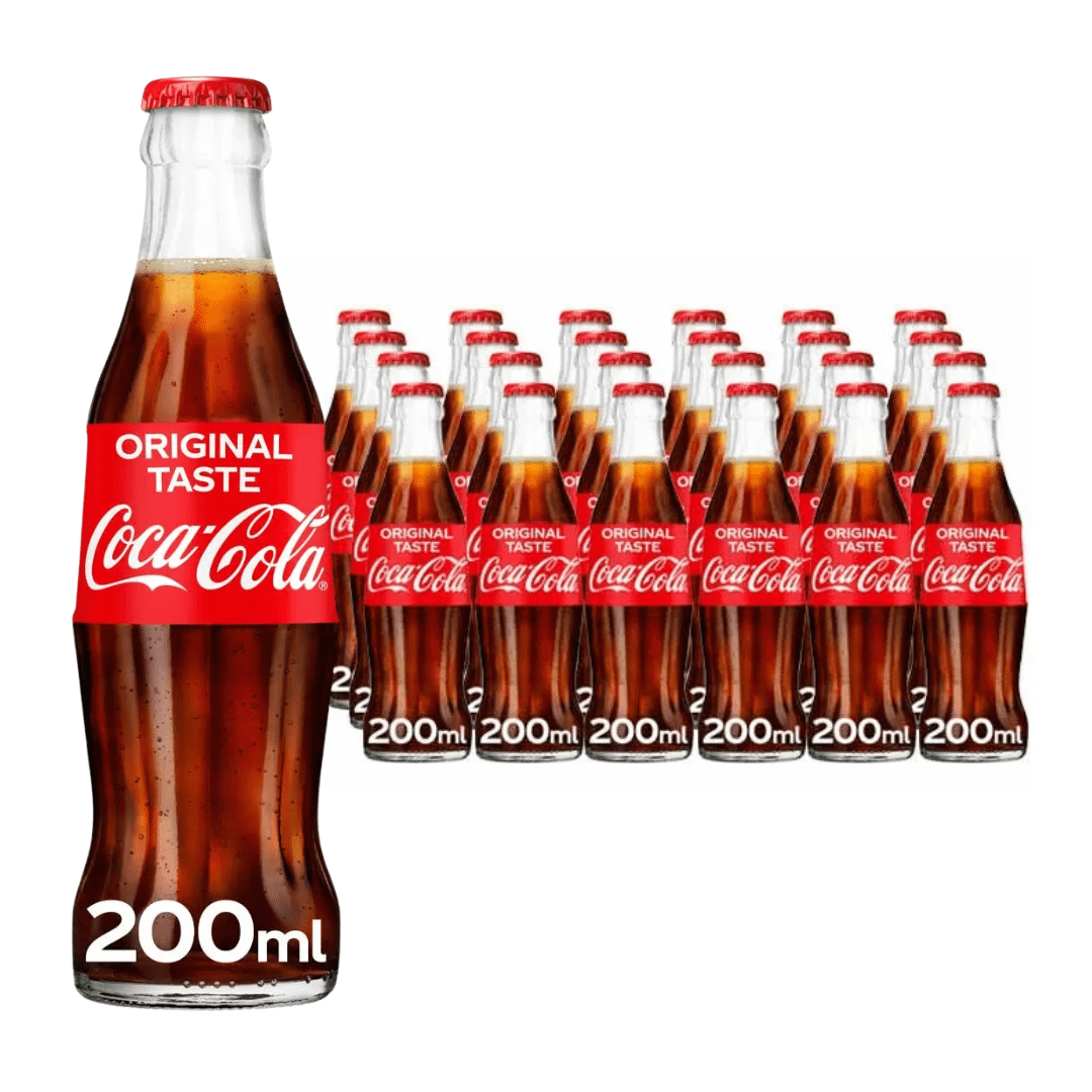 Coca-Cola Original Glass Bottles 24 x 200ml | Classic Taste – Bravich LTD